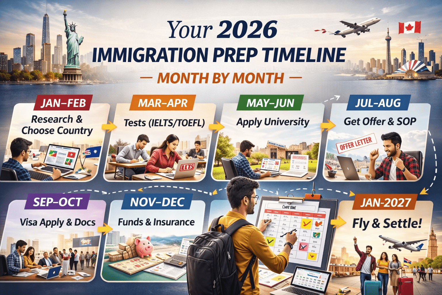 Immigration 2026 Timeline: Month-by-Month Preparation Guide